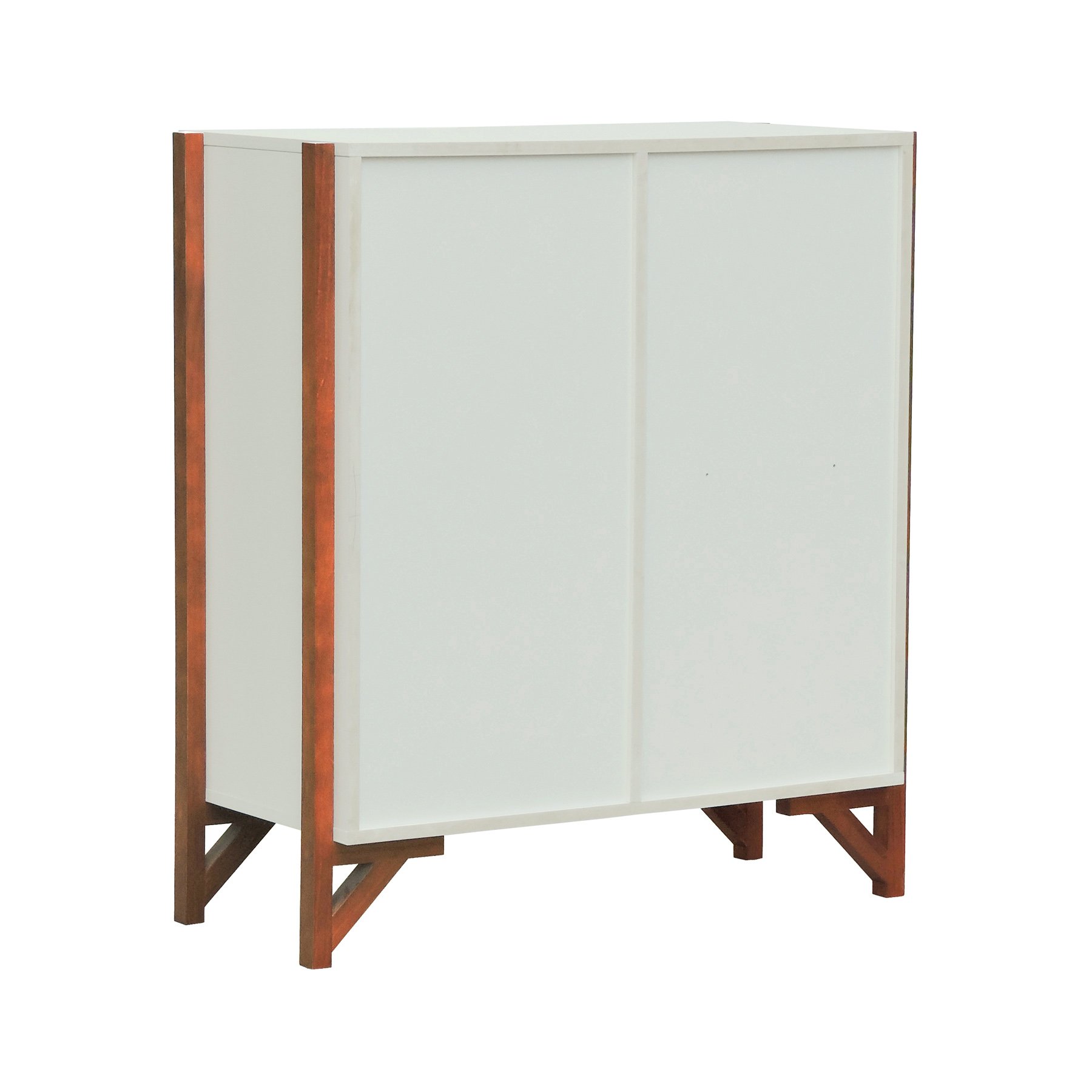 Buffet Alto 2 Portas Decor - Off-White/Amêndoa